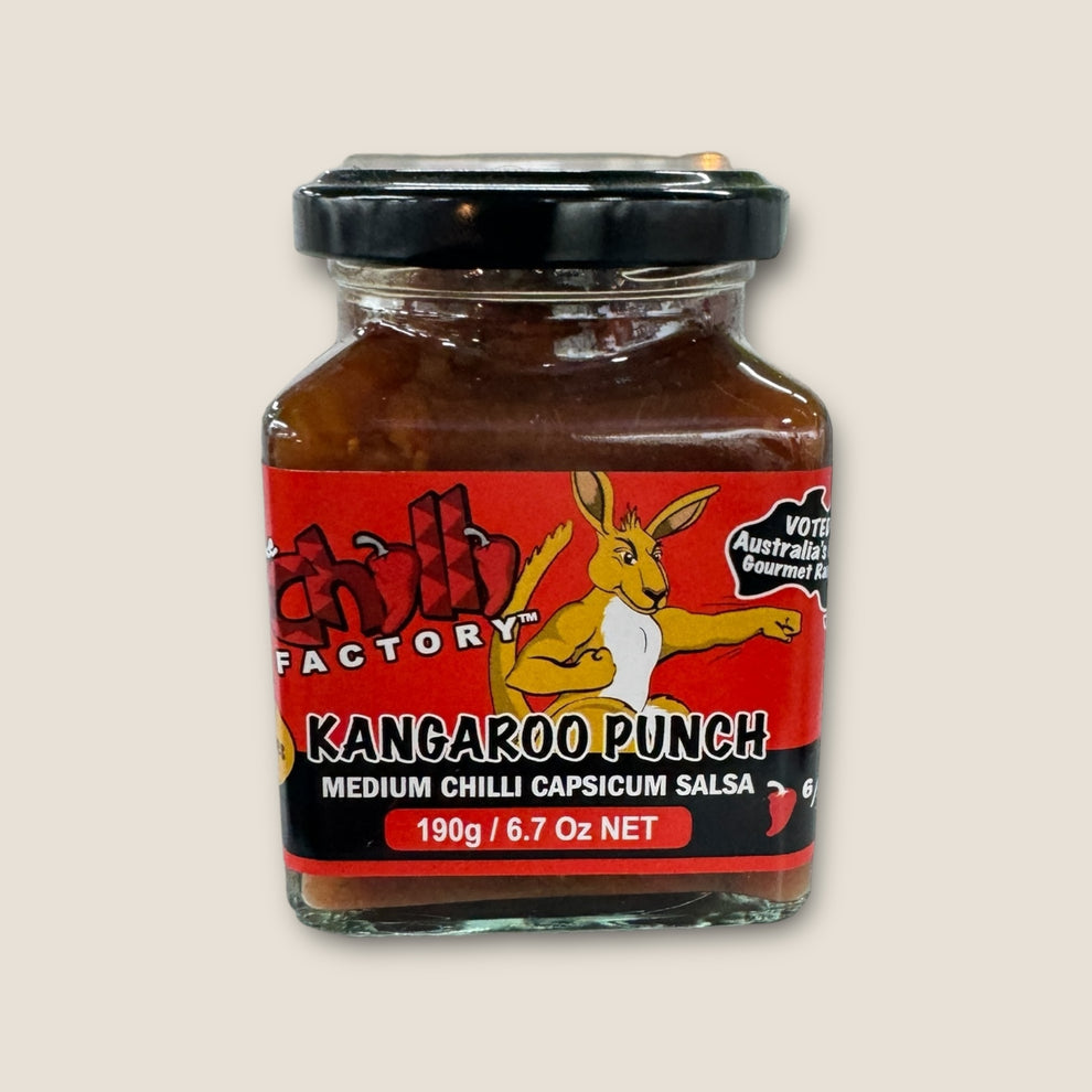 Chilli Factory Kangaroo Punch Medium Chilli Capsicum Salsa 190gm – Big ...